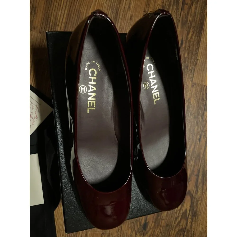 CHANEL | Shoes | Chanel Patent Leather Ballet Shoes Flat Rare Vintage 4 ...